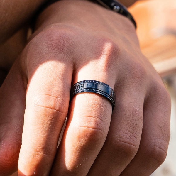Mens Black Ring - Etsy