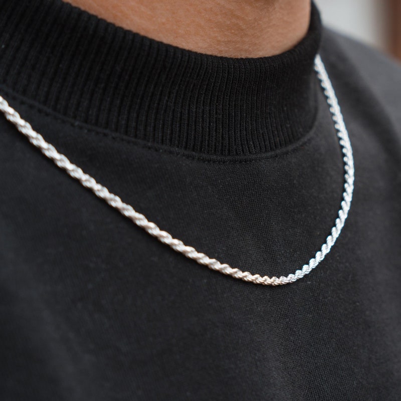 Silver Rope Chain - Etsy
