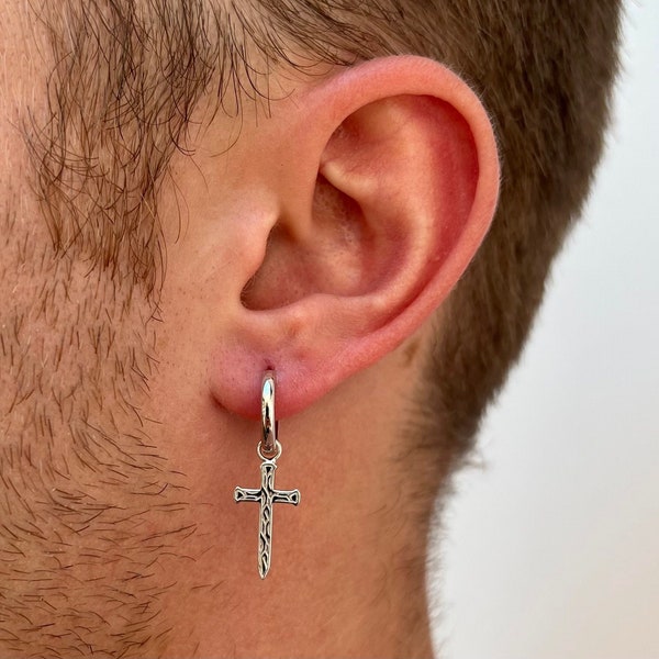 Cross Earrings Men (You'll Love) - Etsy