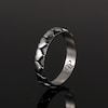 Personalized Men's Heart Beat Promise Ring Glow in the Dark Silver and ...