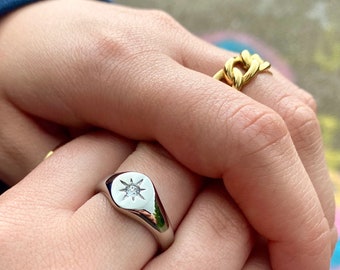 North Star Ring | Etsy
