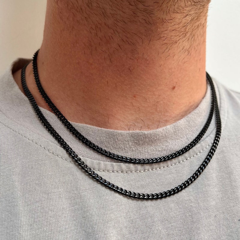 Black Chain Necklace - Etsy