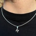 18K Gold Initial Necklace, Mens Rope Chain Necklace With Initial, Mens ...
