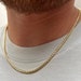 Gold Plated Box Chain - 3mm Cut Box Link Chain Necklace for Men - Mens ...