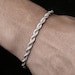 Silver Mens Bracelet 5MM Rope Chain Bracelet Link - Fathers Day Gift Silver Bracelet Twisted ...