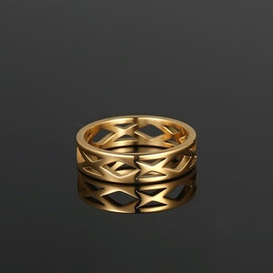Mens Ring - Vintage Styled Gold Rings for Men - Mens Jewelry - Simple ...