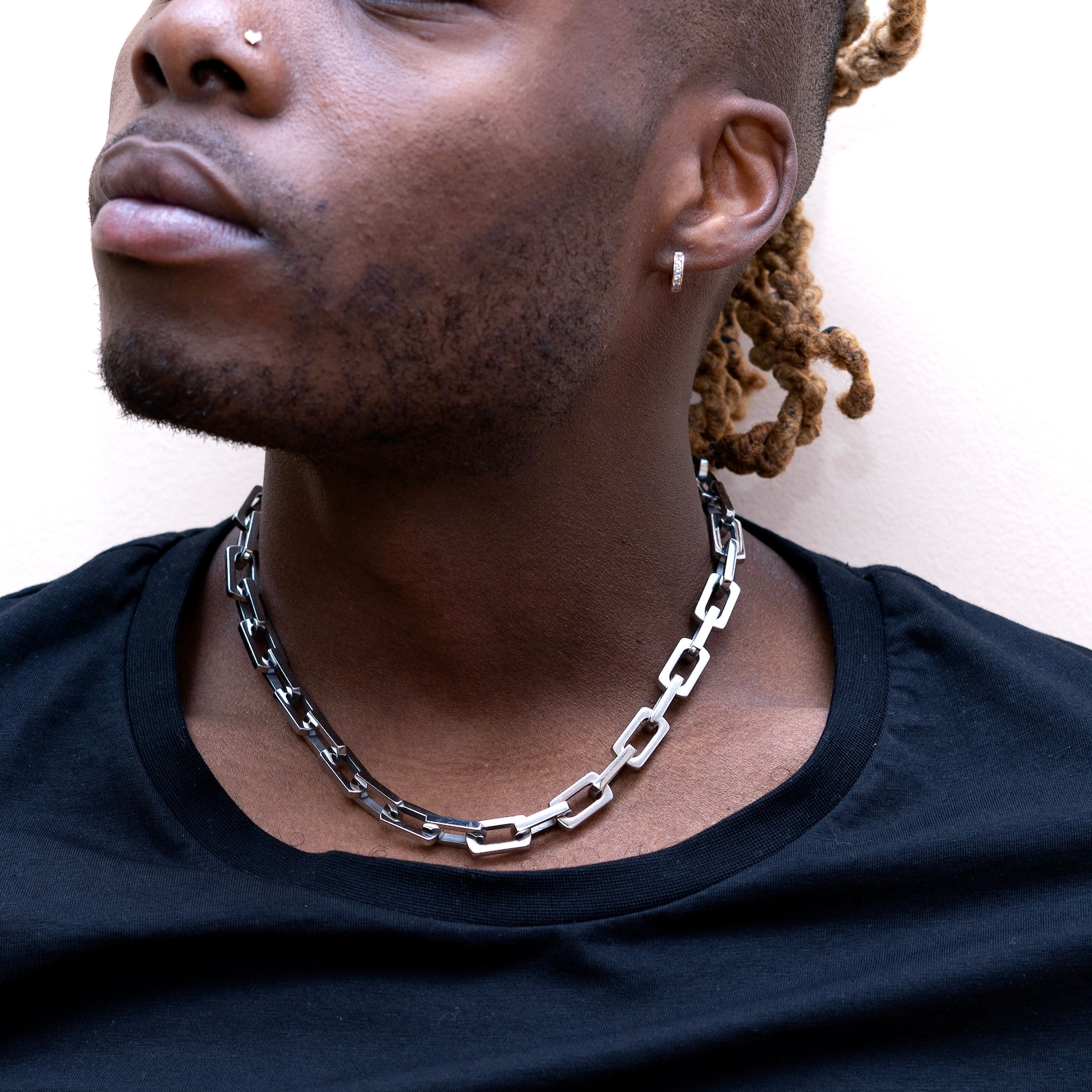 Mens Choker Necklace Mens Silver Choker Chain Thick Silver - Etsy