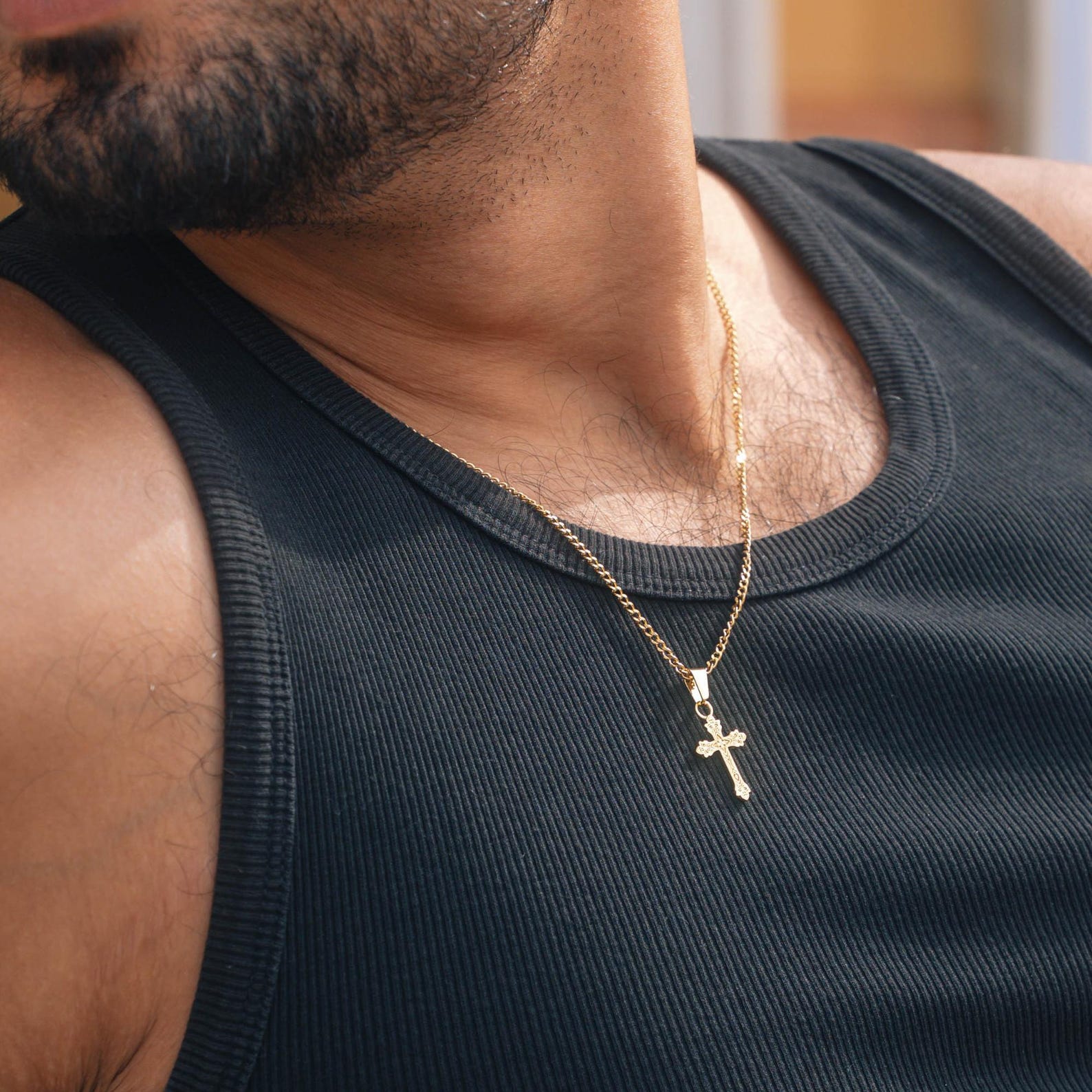 Silver Cross Necklace for Men, Silver Mens Cross Necklace, Small 925 ...