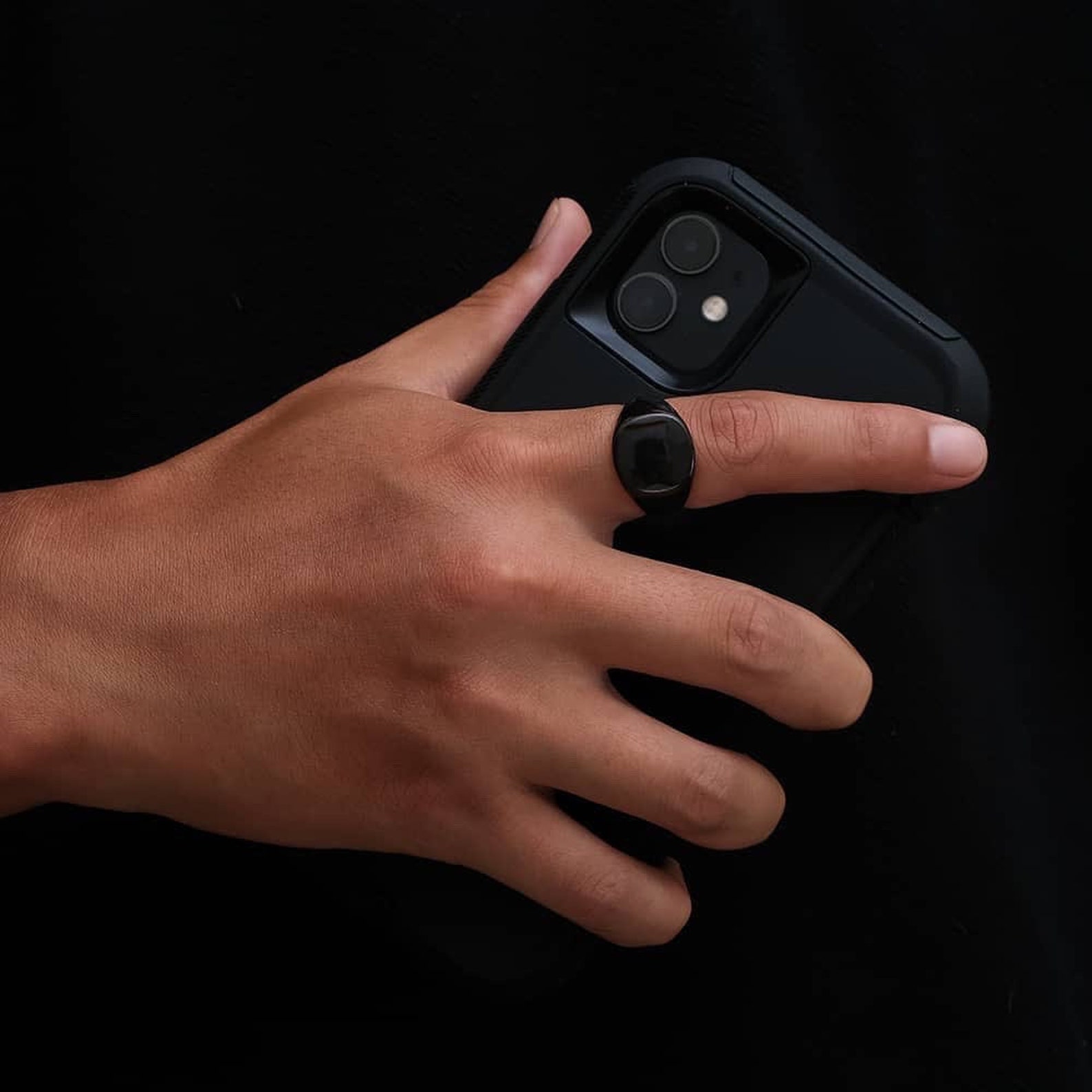 Black Signet Ring Men Mens Ring Black Onyx Styled Ring - Etsy