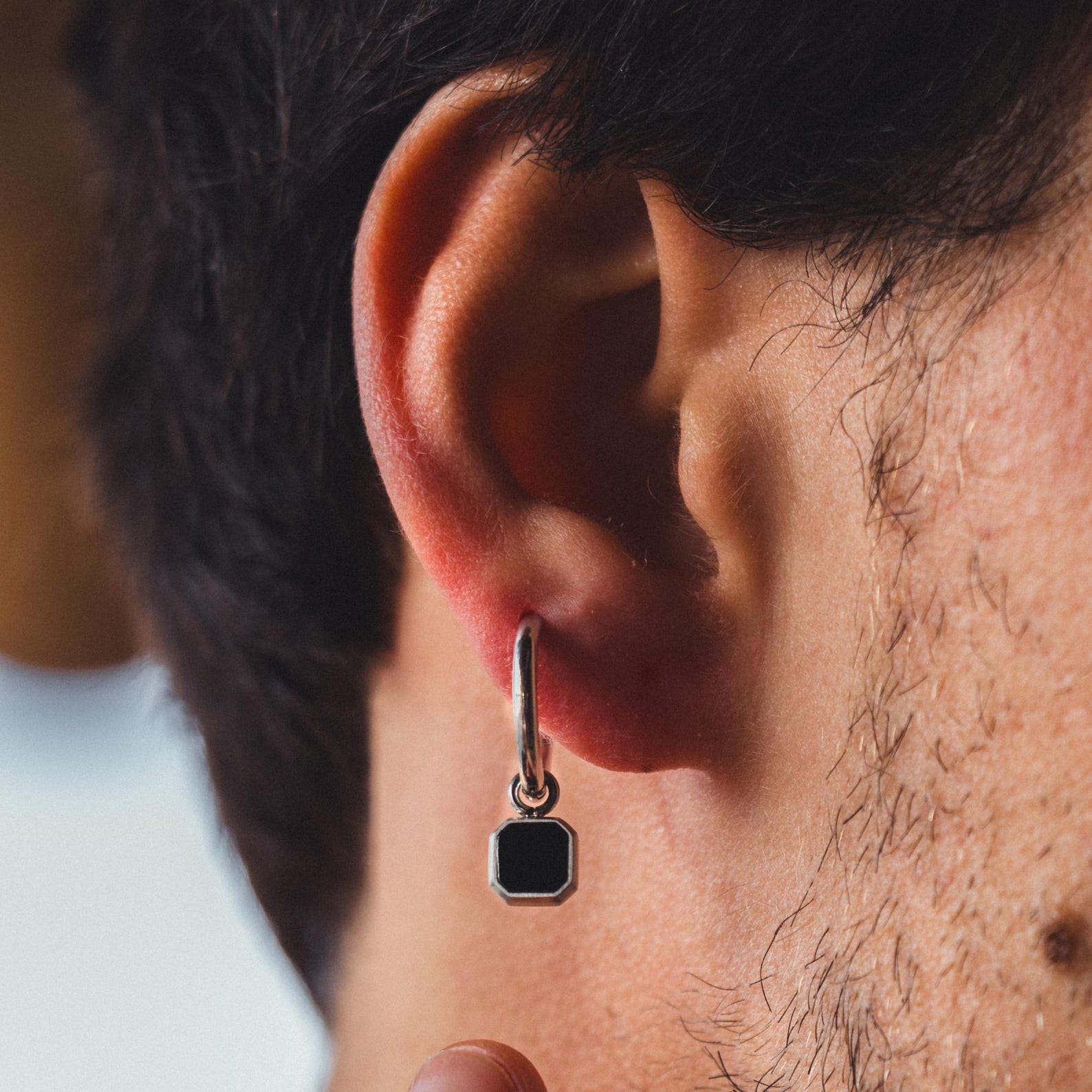 Mens Dangle Earring - 18K Gold Dangle Earring for Men - Mens Earrings ...