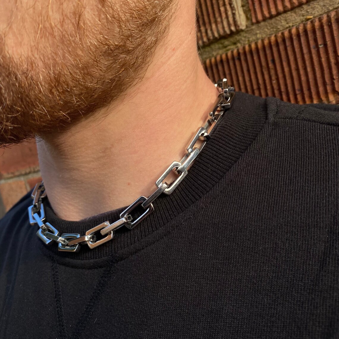 Silver Link Chain for Men Mens Chain Necklace 18 - Etsy
