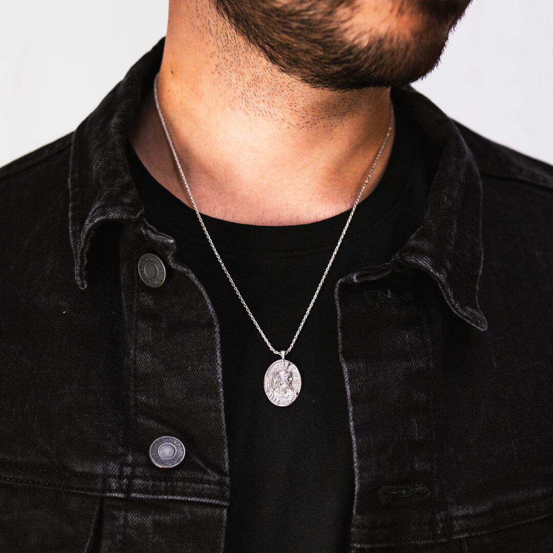 Ares Necklace - Silver Greek God Necklace Pendant for Men - Spartan ...