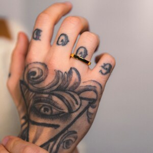 Mens Ring - Minimal Gold Band Rings for Men - Thin Gold Band Ring ...