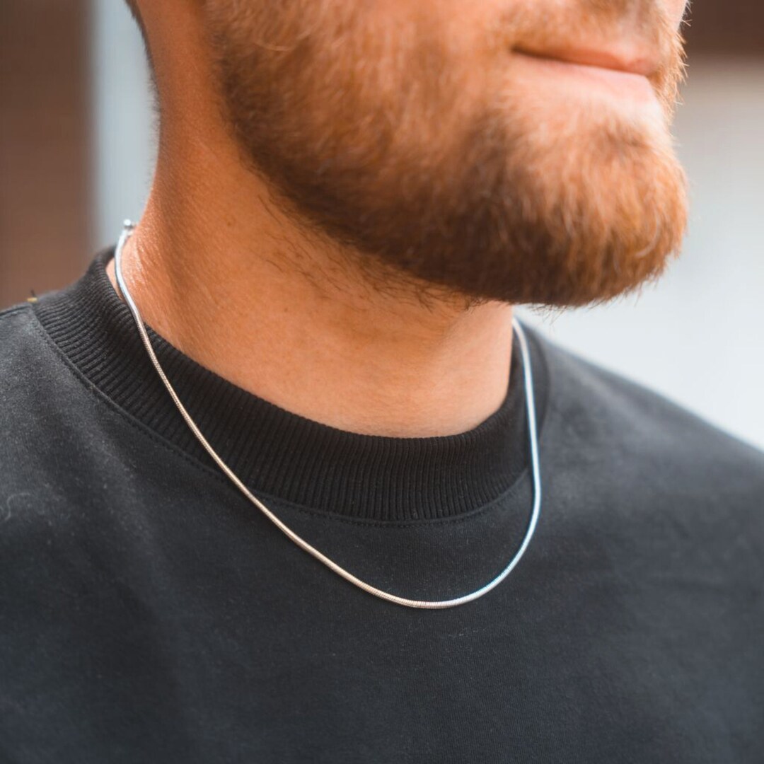 2mm Silver Snake Chain, Mens Chain, Silver Chain Mens, Thin Snake ...