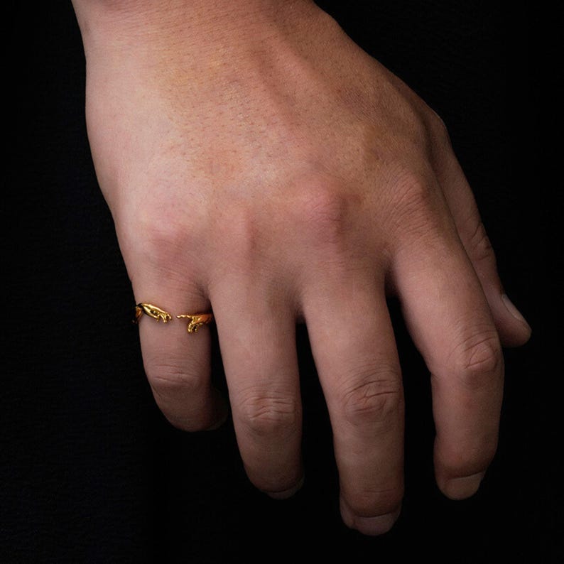 Mens Ring - 18K Gold Creation of Adam Ring for Men - Mens Gold Ring ...