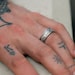Mens Silver Pattern Band Ring - Mens Ring - Vintage Styled Pattern Ring ...