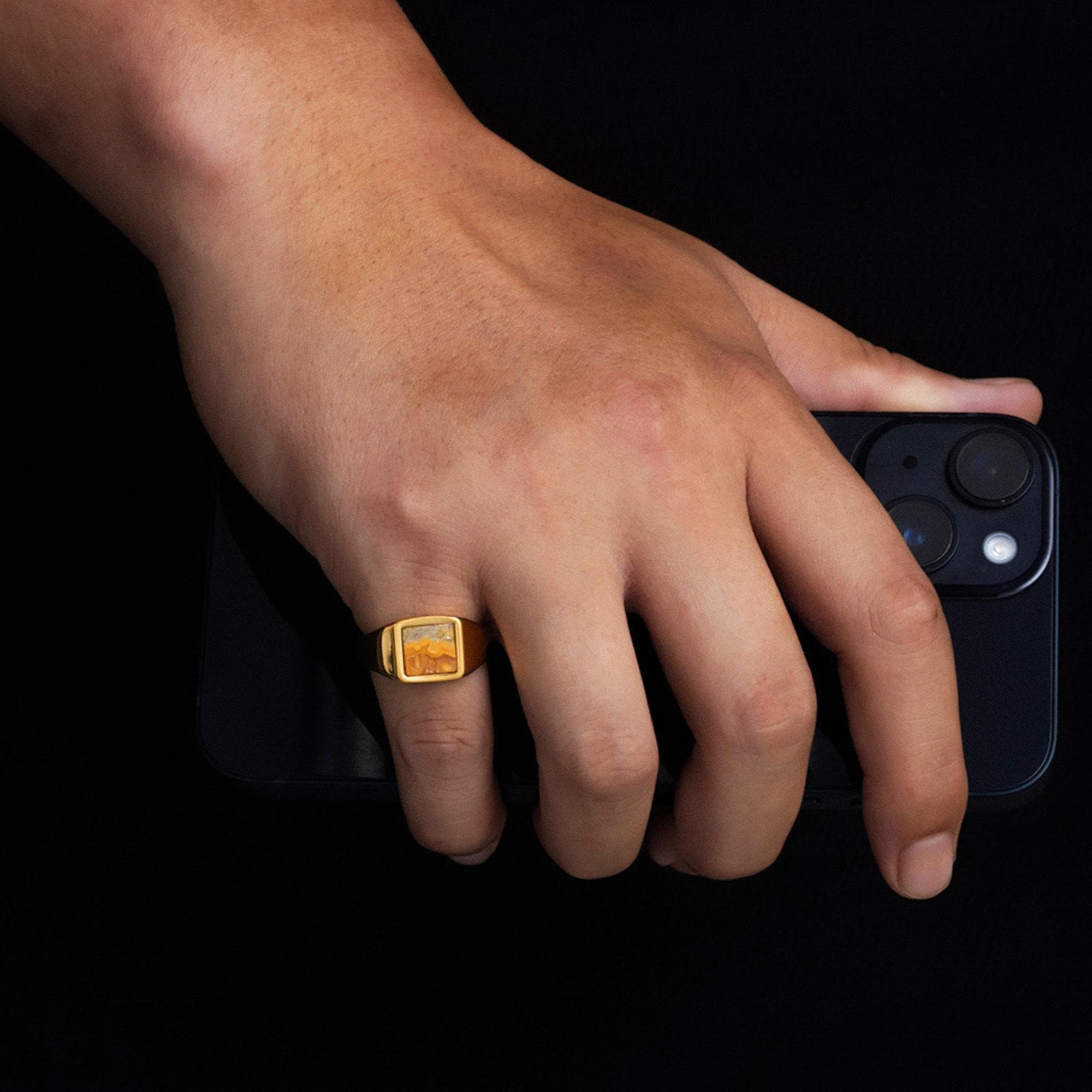 Mens Ring - Silver Signet Ring for Men - Crazy Lace Onyx Agate Ring ...