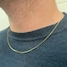Gold Box Chain, 18K Gold Chain Necklace, Mens Gold Thin Box Chain, Gold ...