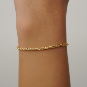Silver Bracelet Thin Rope Bracelet Chain Dainty Silver Womens Bracelets ...