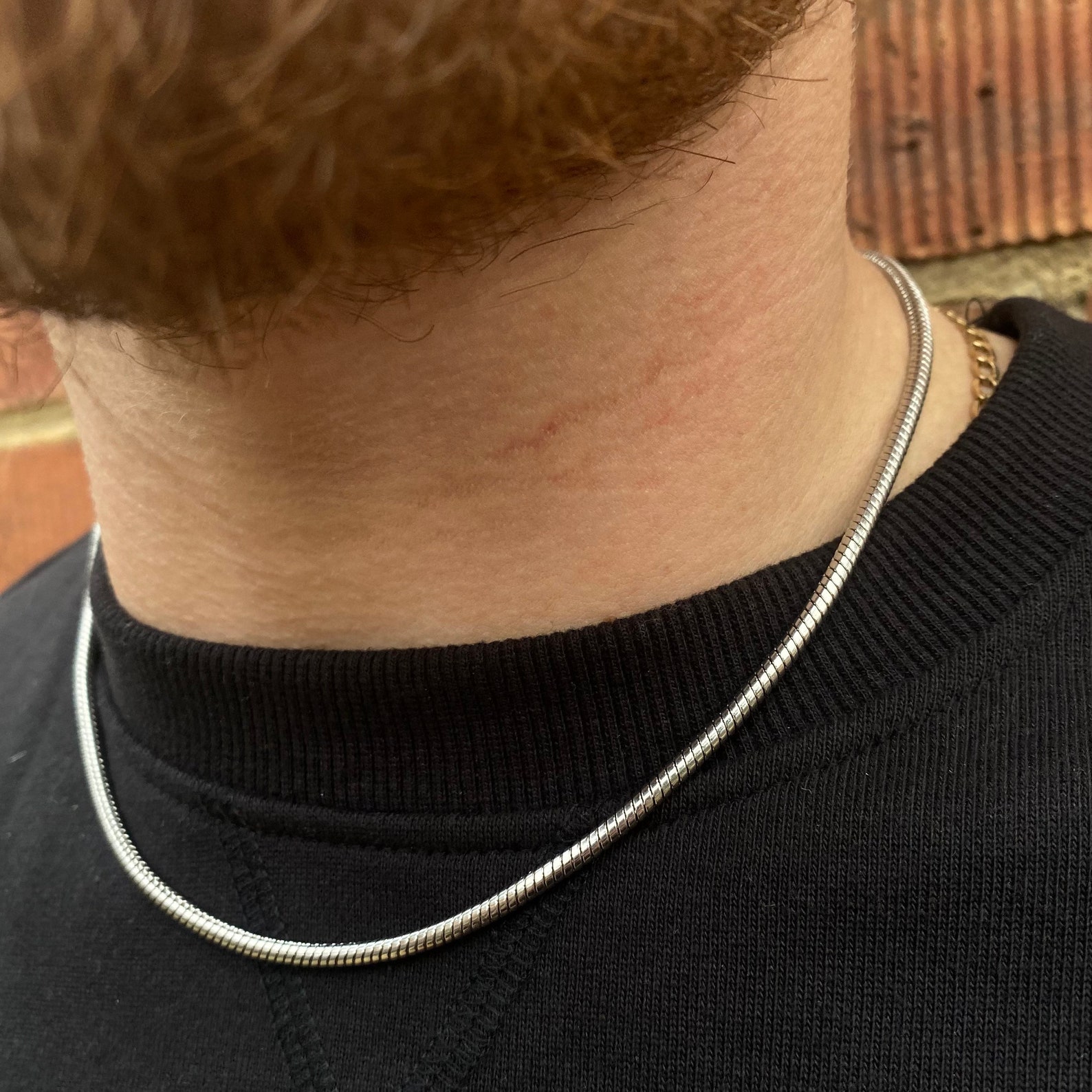 Silver Snake Chain - Mens Silver Chain Necklace - Mens Chain ...