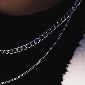 5mm Silver Connell Chain, Mens Chain, Silver Curb Chain Mens, Mens ...
