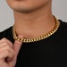 Heavy Gold Chain, Chunky Gold Chain Necklace - 12mm Cuban Link Chain ...