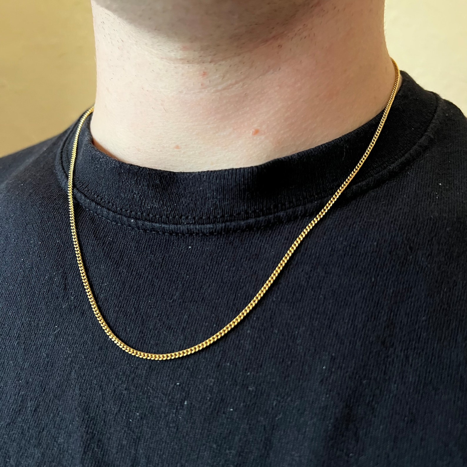 Thin Silver Chain - 2mm Silver Curb Connell Chain Necklace - Mens Chain ...