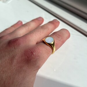 Mens Ring - Gold Signet Ring Men, Mens Pinky / Index Ring, Mens Jewelry ...