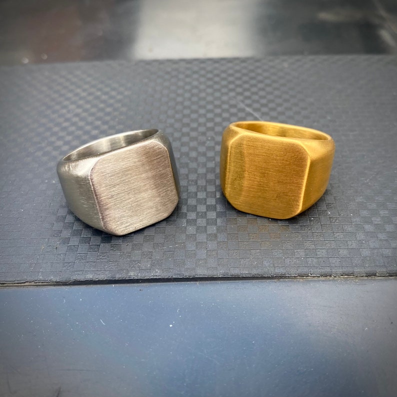 Mens Ring 18K Gold Signet Ring Men Heavy Signet Ring for | Etsy