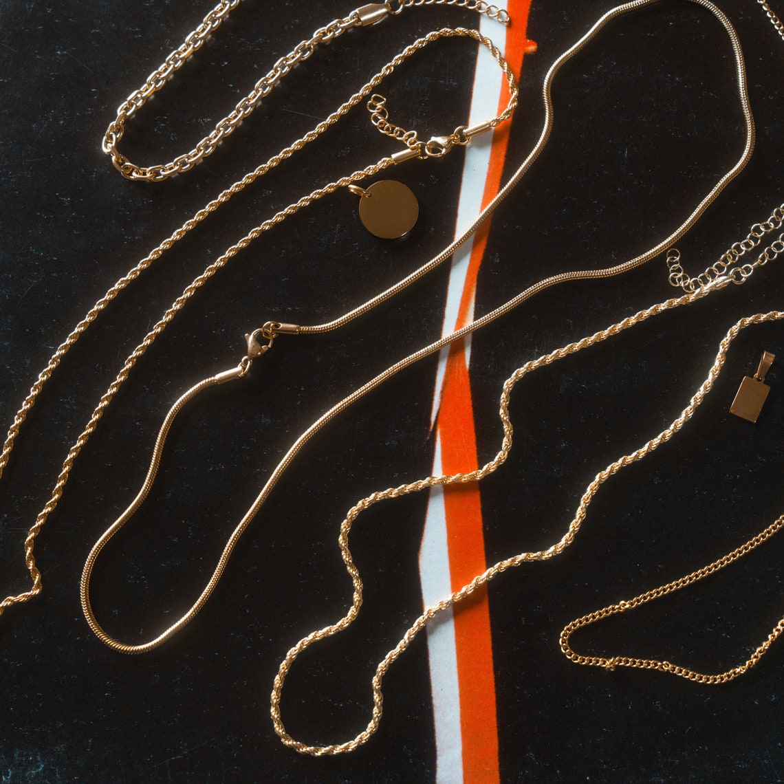 Gold Rope Chain, 23K Gold Plated Chain Necklace, Mens Gold Rope Chain ...