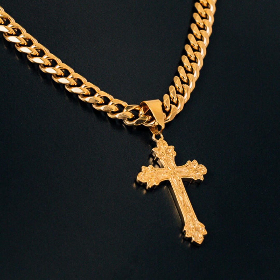 Vintage Gold Cross Necklace