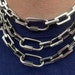 Mens Silver Chain Necklace, Screw Lock Thick Choker Chain Mens Necklace ...
