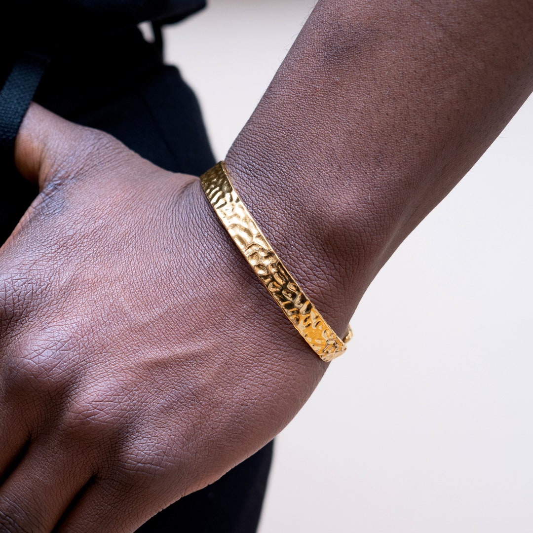 Gold Bracelet Men, Mens Cuff Bracelet, Mens Gold Bracelet, Adjustable ...