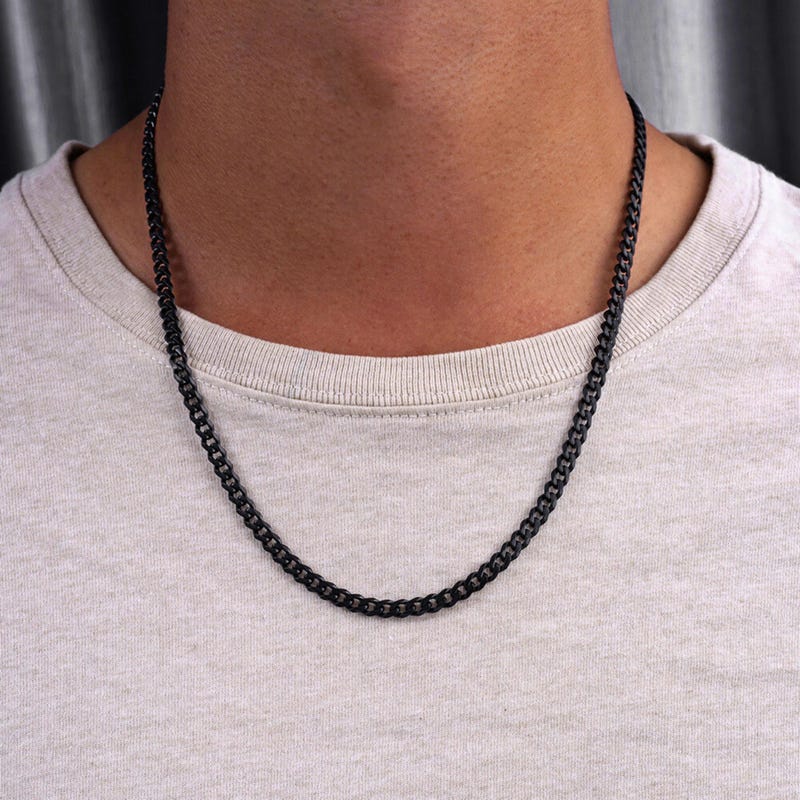 Black Chain Necklace - Etsy