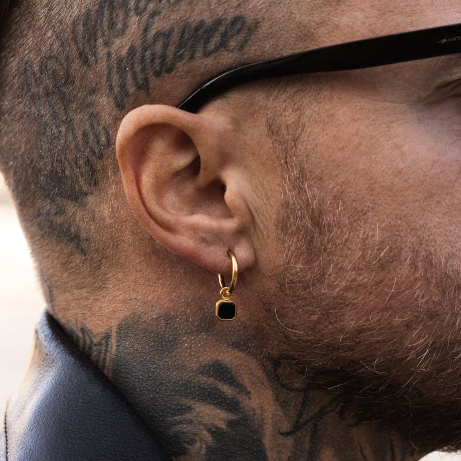 Mens Dangle Earring - 18K Gold Dangle Earring for Men - Mens Earrings ...