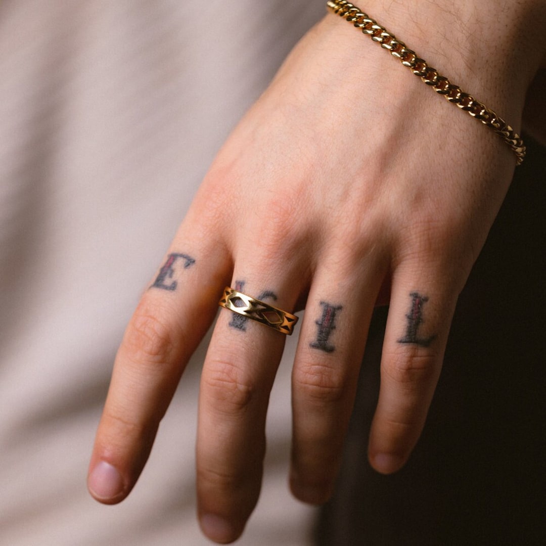 Mens Ring - Vintage Styled Gold Rings for Men - Mens Jewelry - Simple ...