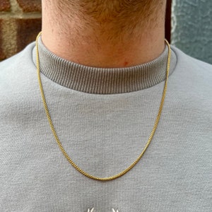 925 Sterling Silver Connell Chain, Mens Chain, 2mm Thin Silver Chain ...
