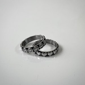 18K Gold Heart Ring - Mens Ring - Gold Band Rings for Men - Valentines ...