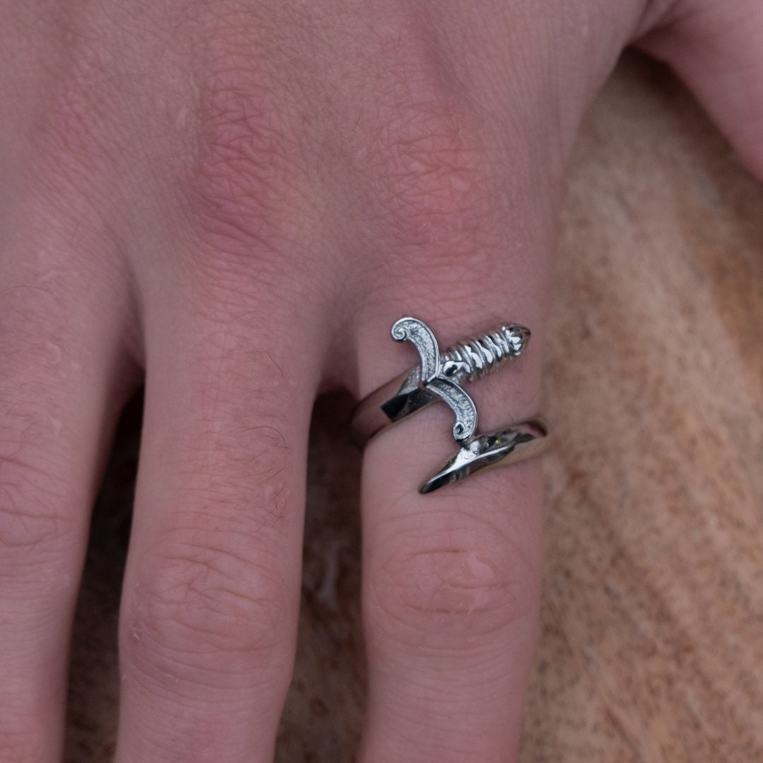 Silver Sword Ring Mens Ring Ring for Men Stainless Steel - Etsy UK