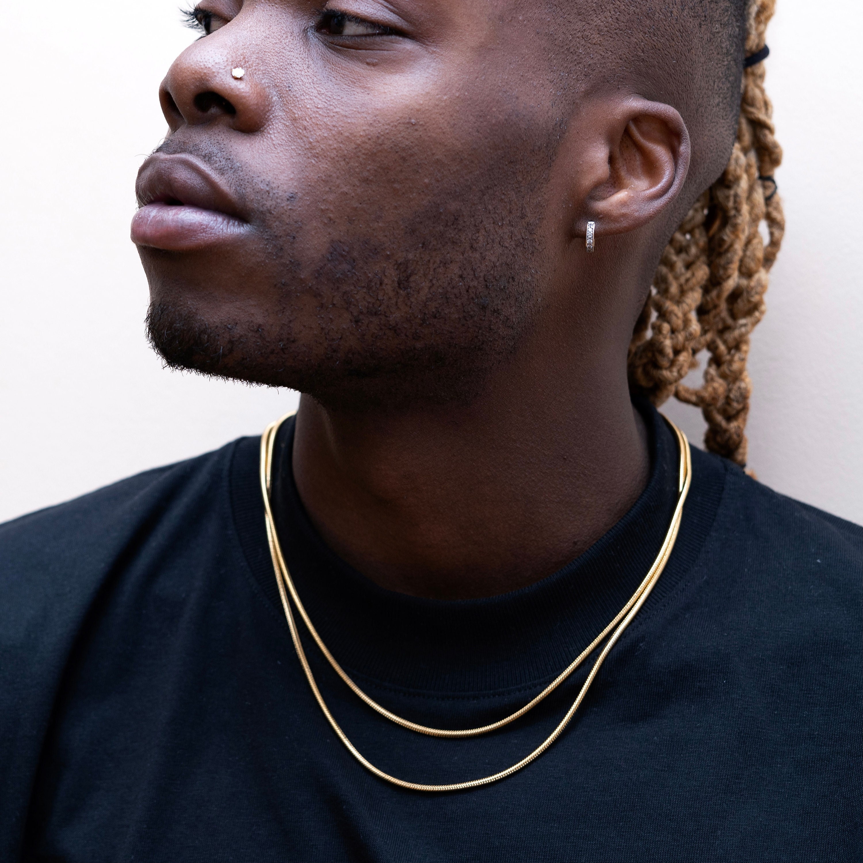 2mm Gold Chain Necklace, Mens Gold Snake Chain, Thin Gold Chains - 18K ...