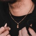 Mens Initial Necklace - Silver Chunky Chain With Initial - Silver Chain ...