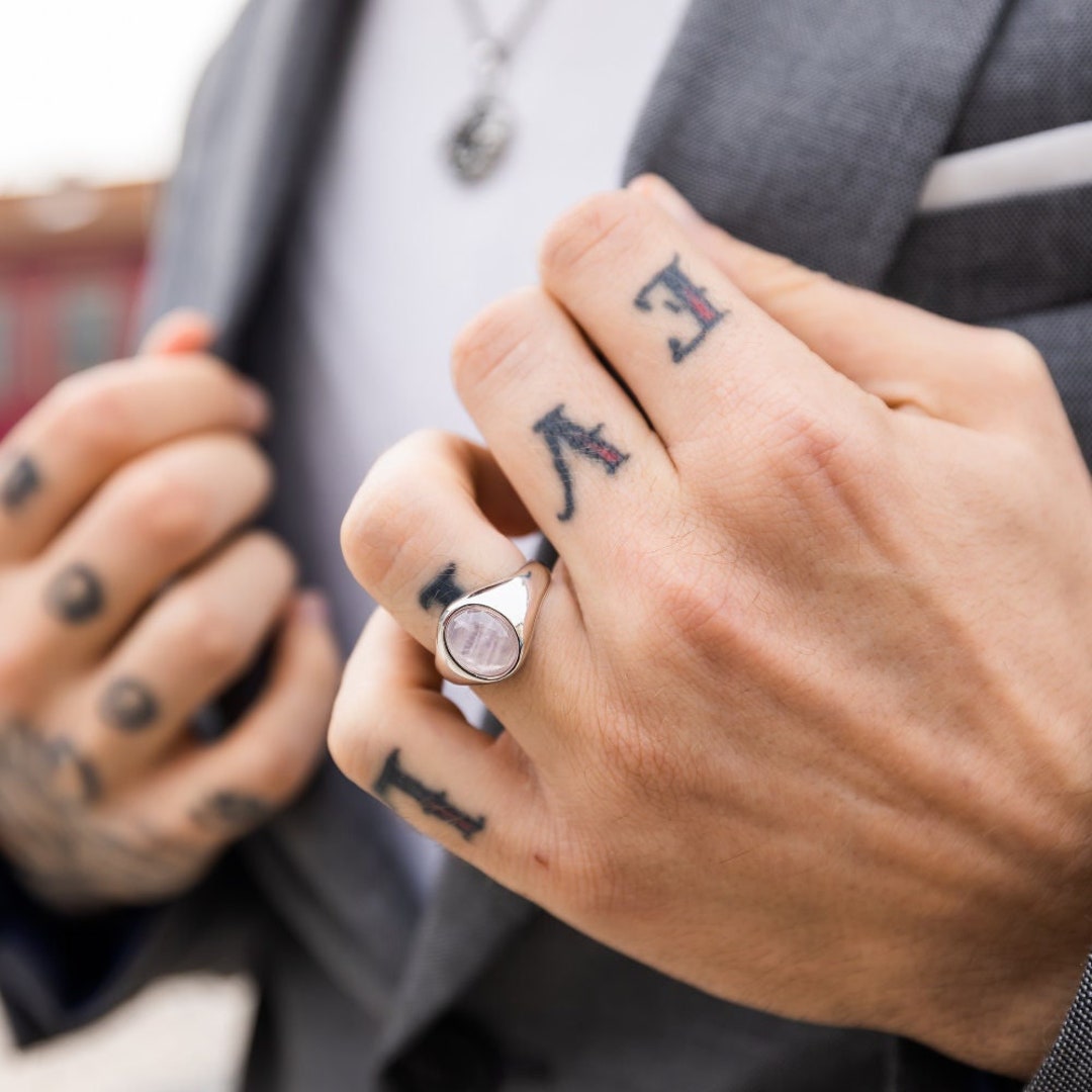 Mens Signet Ring - Silver Signet Ring Men - Mens Signet Ring - Silver ...