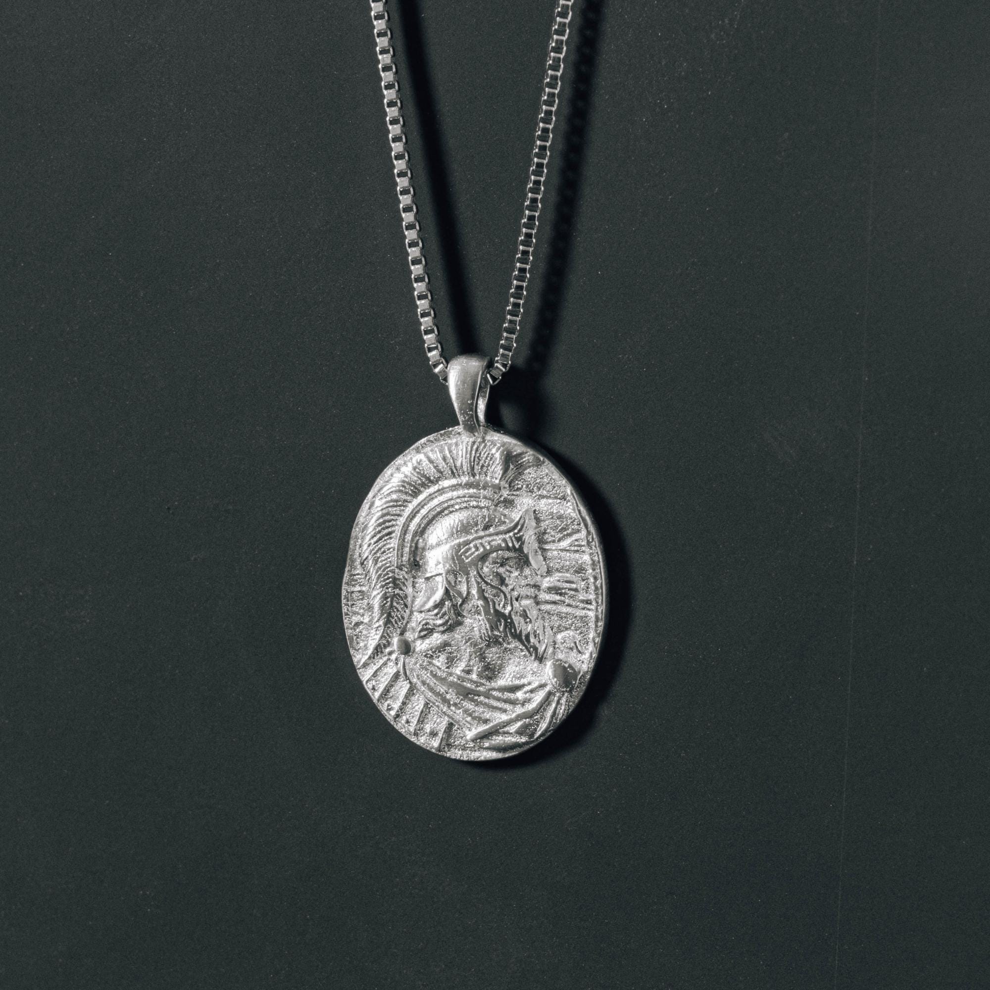 Ares Necklace - 18K Gold Pendant Necklace for Men - Achilles Mens Greek ...