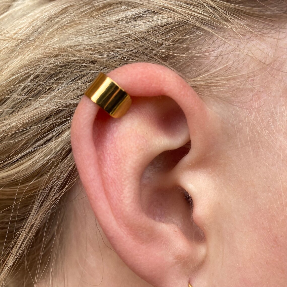 Mens Earrings, Black Cuff Earrings, Mens 6mm Clip on Earrings, Silver ...
