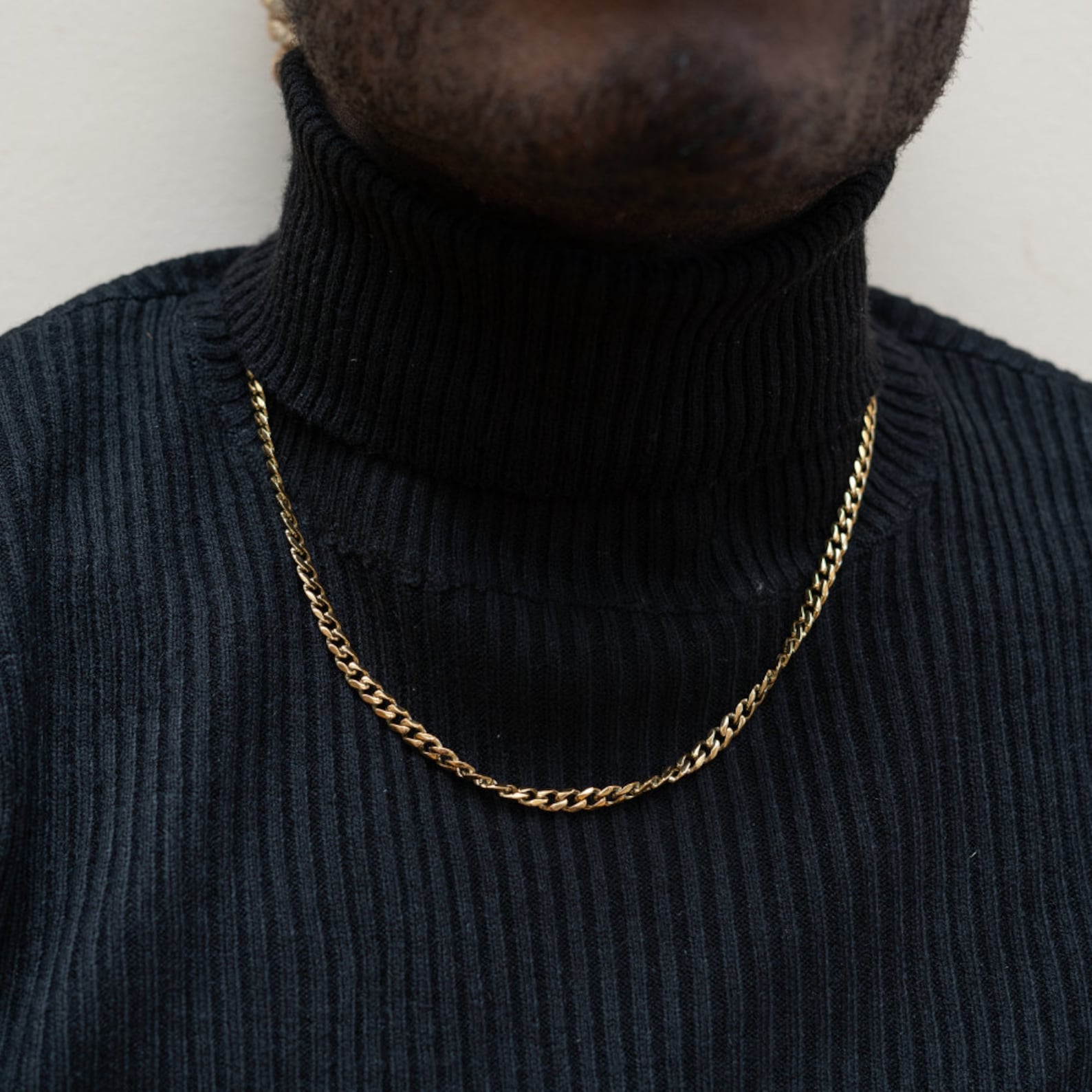 5mm 18K Gold Chain Necklace, Mens Gold Curb Chain, Gold Chains - Gold ...
