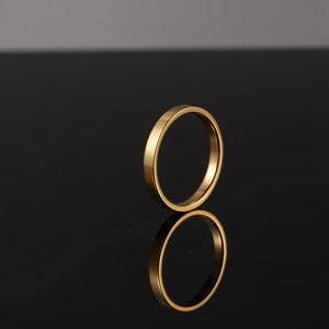 Mens Ring - Minimal Gold Band Rings for Men - Thin Gold Band Ring ...