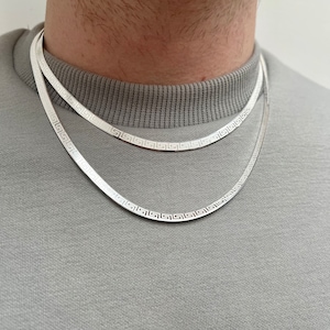 Gold Snake Chain, Gold Flat Snake Mens Chain, 5mm Flat Gold Chain, Gold ...