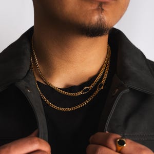 Mens Necklace - Mens Silver Cuban Link Chain - Mens Jewelry - Mens ...