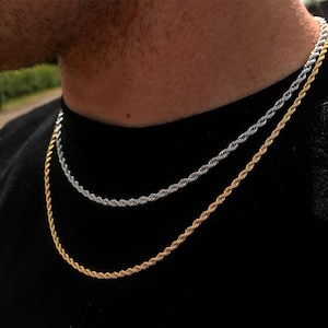 Mens Chain Necklace 18K Gold Curb Chain Men Thin Chain - Etsy