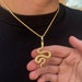 18K Gold Necklace, Gold Snake Pendant Necklace, Mens Chain Snake ...